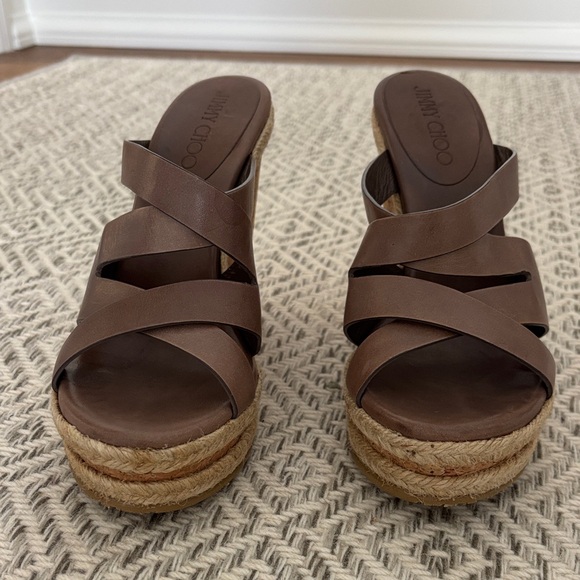 Jimmy Choo | Shoes | Jimmy Choo Cork Wedges Sz 385 | Poshmark